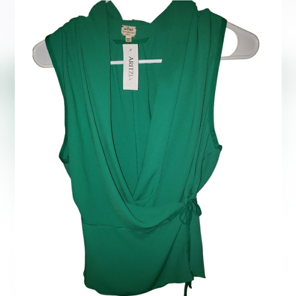 Aritzia | Tops | Nwt Aritzia Wilfred Medea Green Wrap Top S | Poshmark